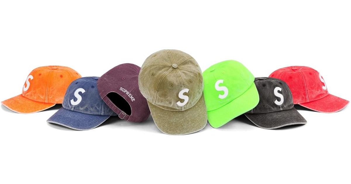 Supreme Pigment Canvas S Logo 6-Panel in Green for Men | Lyst