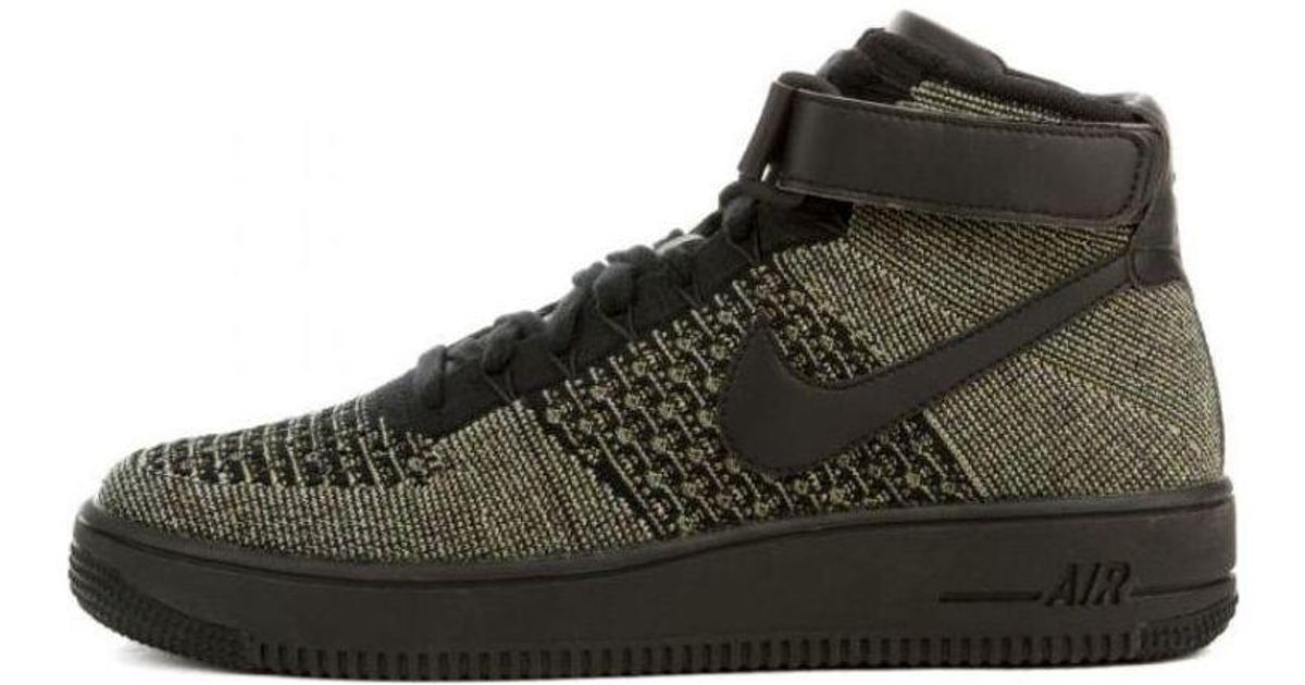 Nike Air Force 1 Ultra Flyknit Mid 'Palm' in Black for Men | Lyst