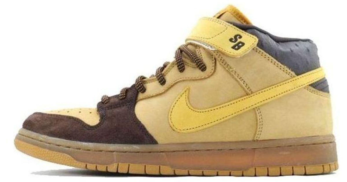 Nike Sb Dunk Mid Pro 'Wheat' in Brown for Men | Lyst
