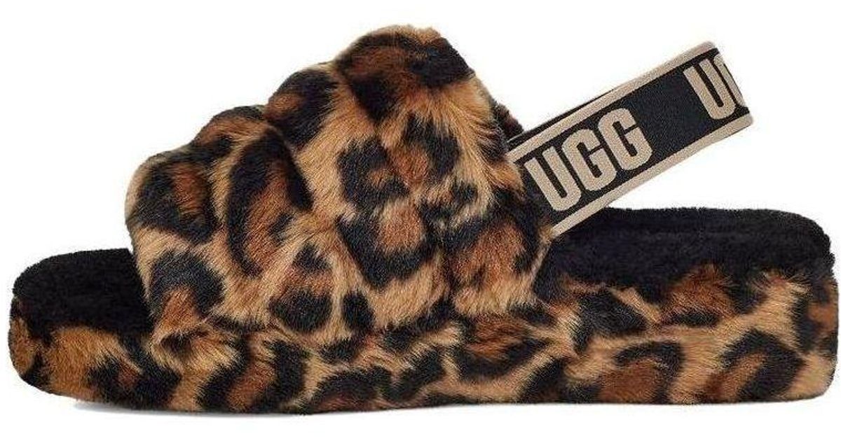 UGG (Wmns) Fluff Yeah 'Leopard' in Brown | Lyst