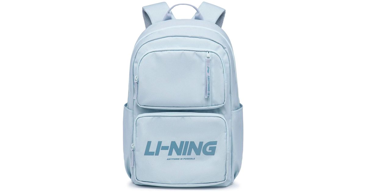 Li-ning Logo Backpack 'Light' in Blue | Lyst
