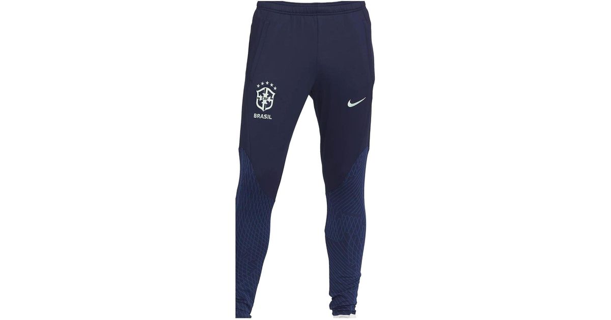 Nike 2022-2023 Brazil Dri-Fit Knit Football Pants in Blue for Men | Lyst