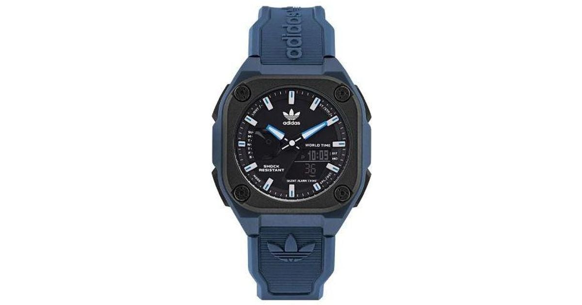 adidas Mineral Resin Strap Watch in Blue for Men | Lyst