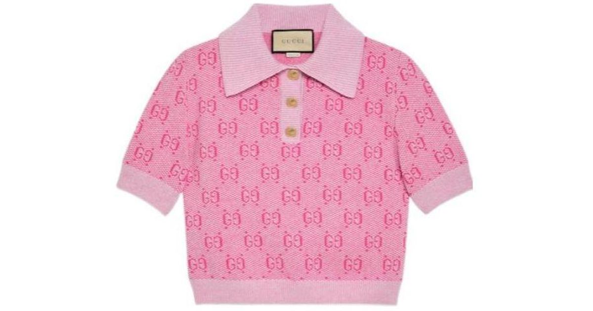 Gucci Gg Polo in Pink | Lyst