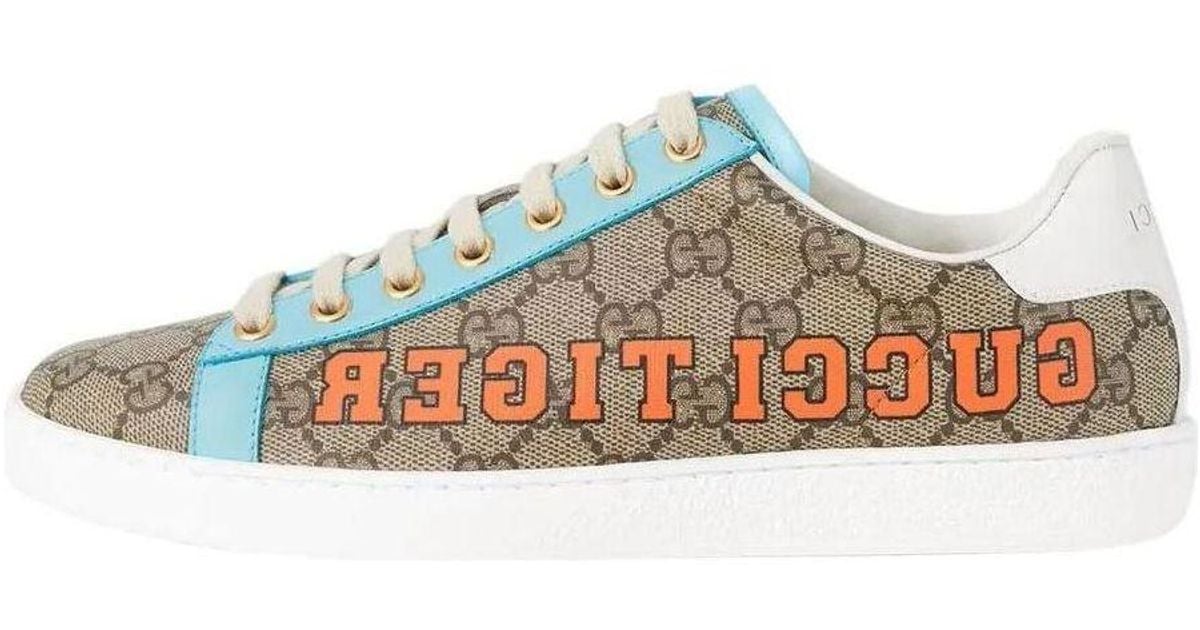 Gucci (Wmns) Ace Gg Supreme Tiger Print' in Natural | Lyst