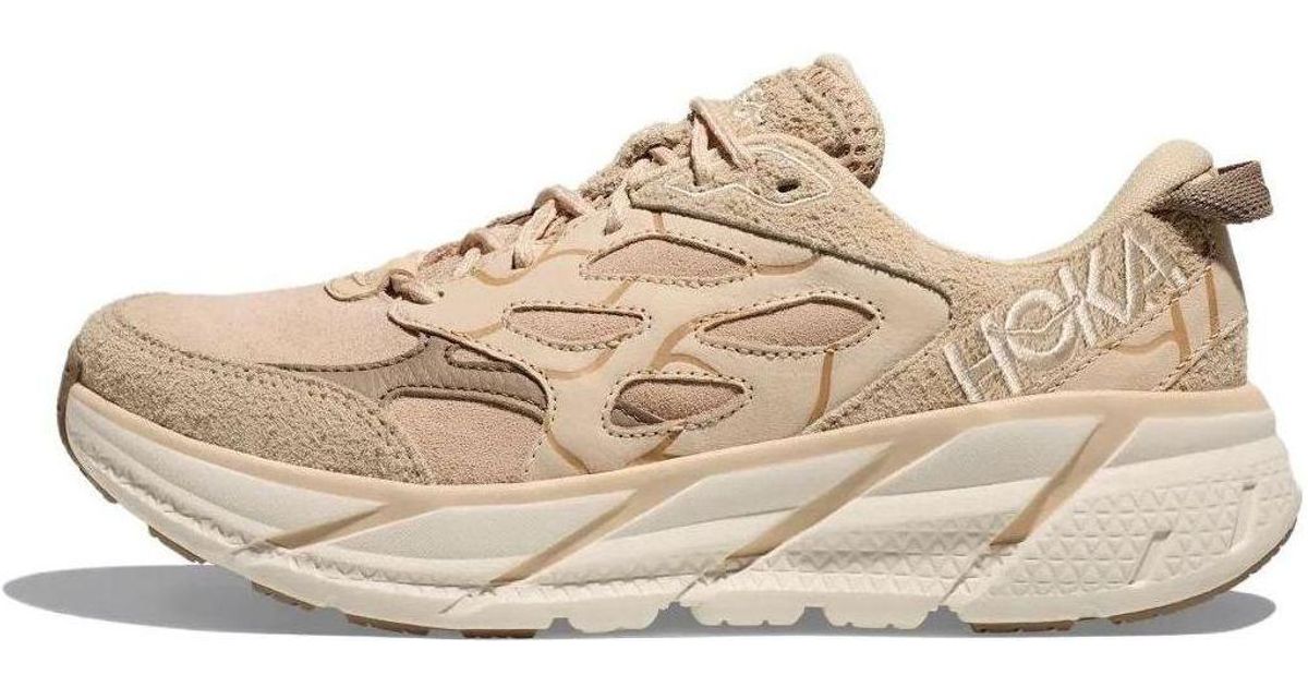 Hoka One One Clifton L Elite Terrain System 'Oak Sand' in Natural for ...
