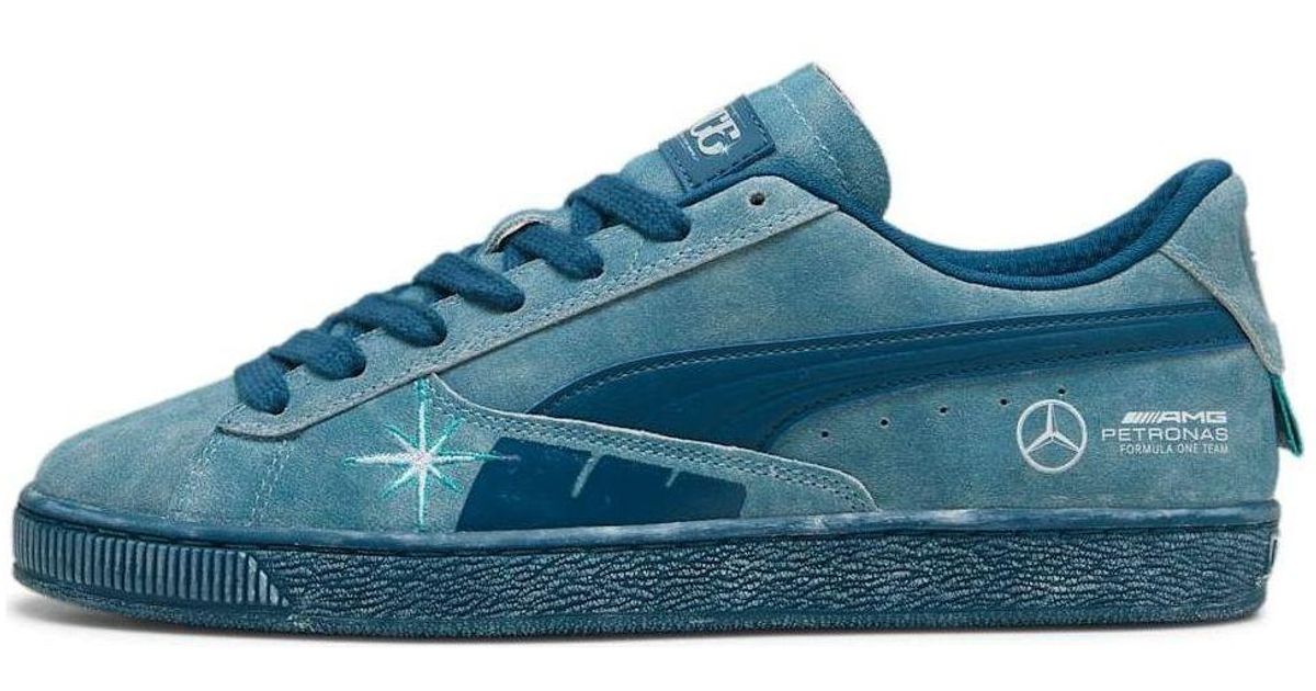 PUMA X Mercedes-Amg Petronas F1 Suede T 'Crews Go Summer' in Blue for ...