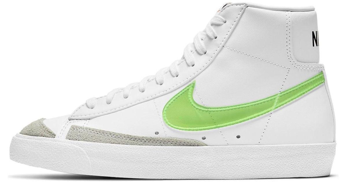Nike (Wmns) Blazer Mid '77 Essential Volt' in White | Lyst