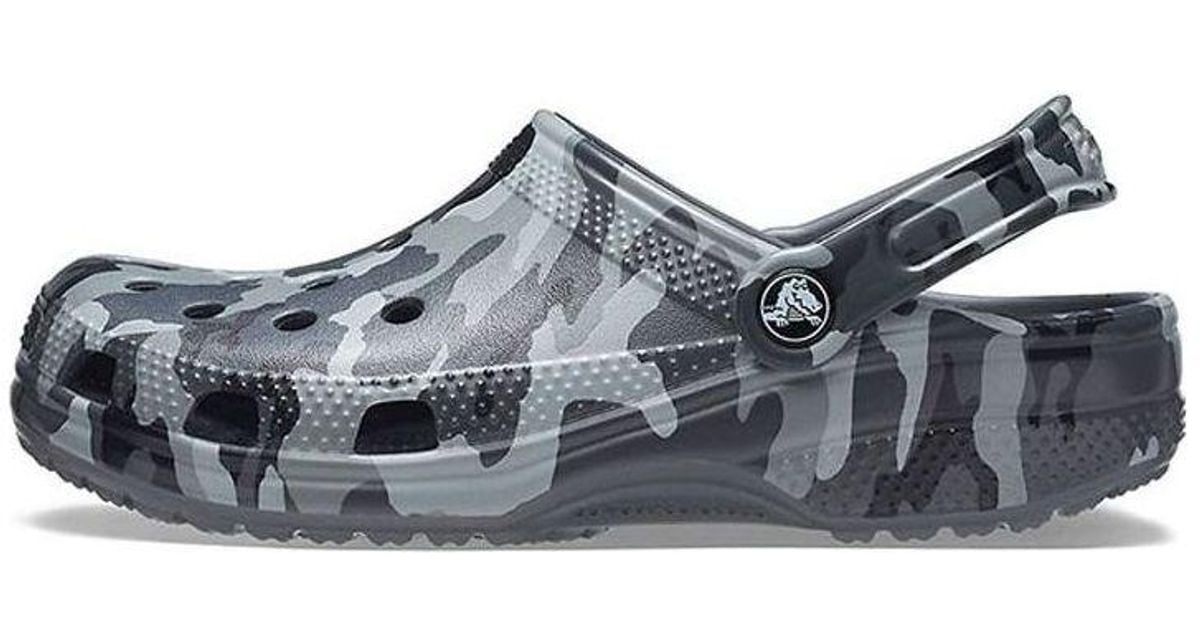 Crocs™ Beach Sandals Camouflage in Gray | Lyst