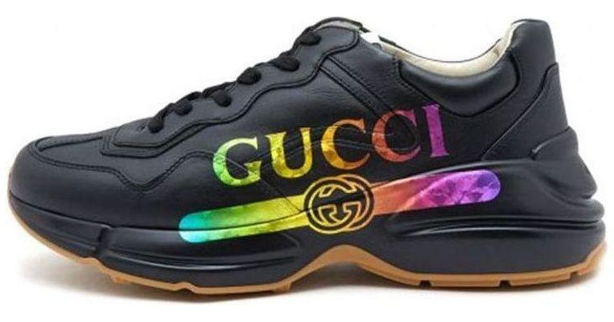 Gucci Rhyton 'Iridescent Logo' in Blue for Men | Lyst UK