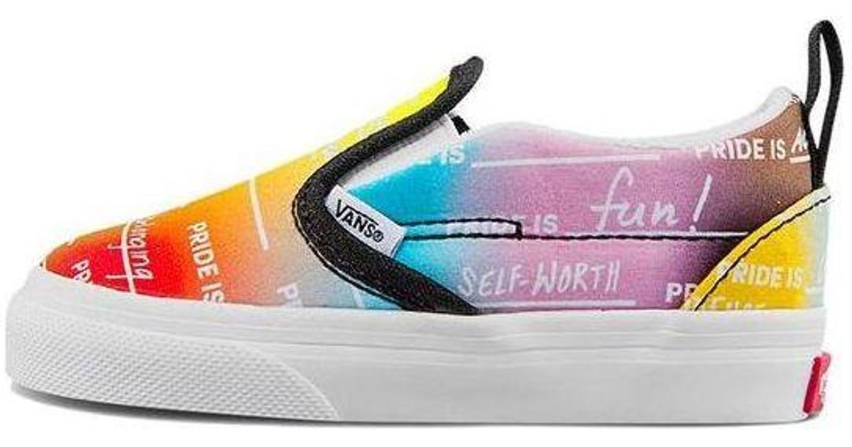 Vans Slip-On Low Tops Casual Skateboarding Shoes Multi-Color in Blue ...