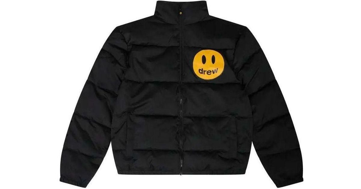 Drew House Standing Collar Puffer Jacket in Black for Men | Lyst
