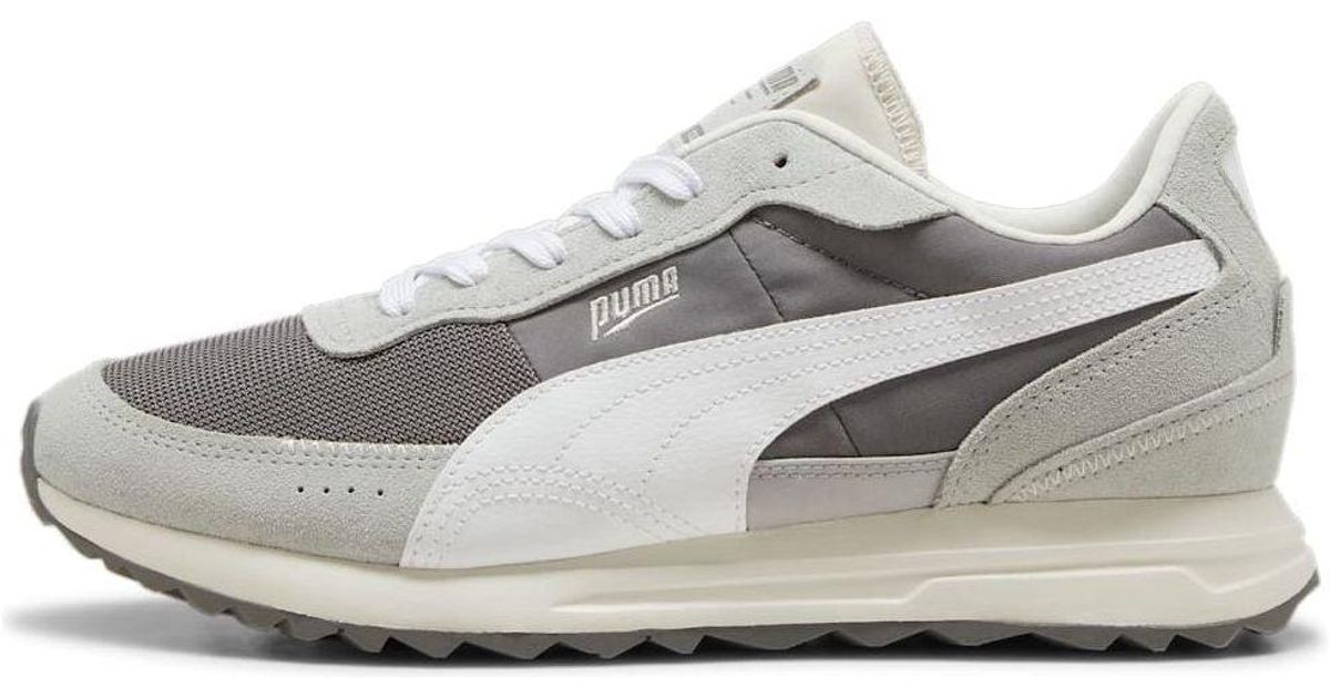 PUMA Road Rider Suede 'Cast Iron' in White for Men | Lyst