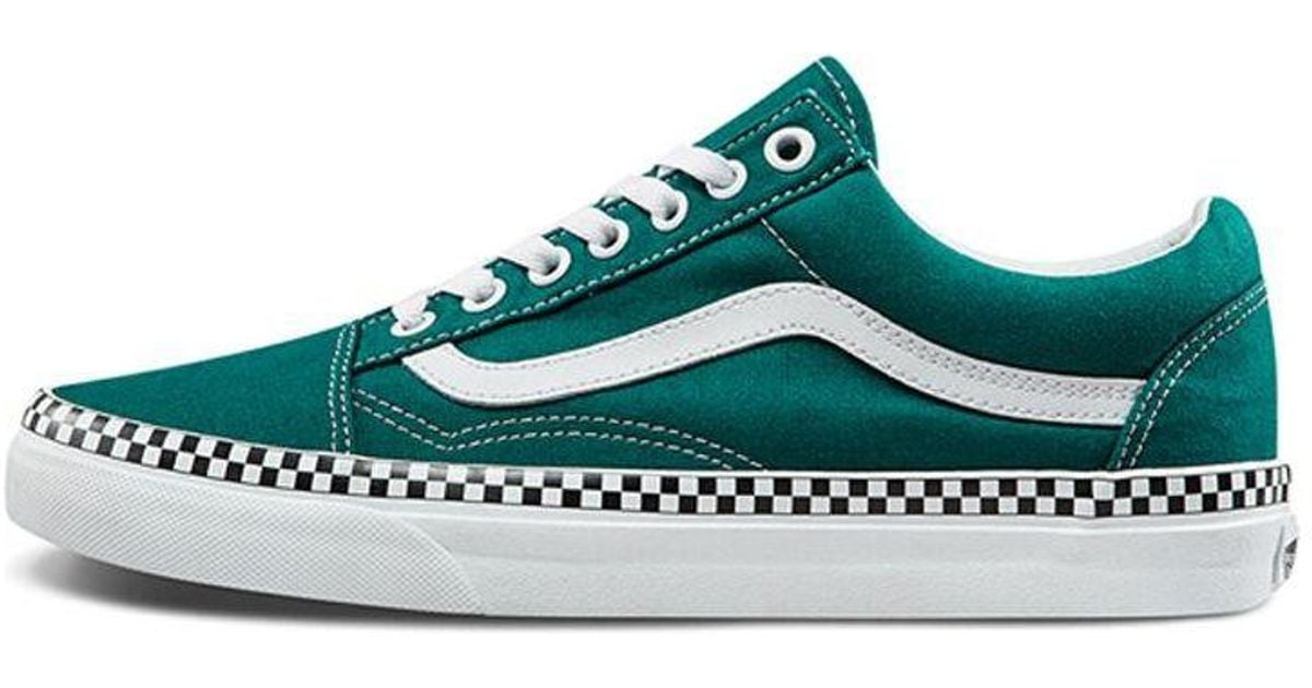 Vans Check Foxing Old Skool in Green for Men | Lyst