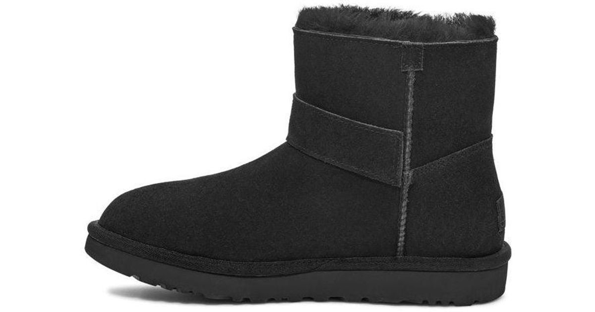 UGG (Wmns) Mini Bailey Graphic Logo Strap Boots in Black | Lyst