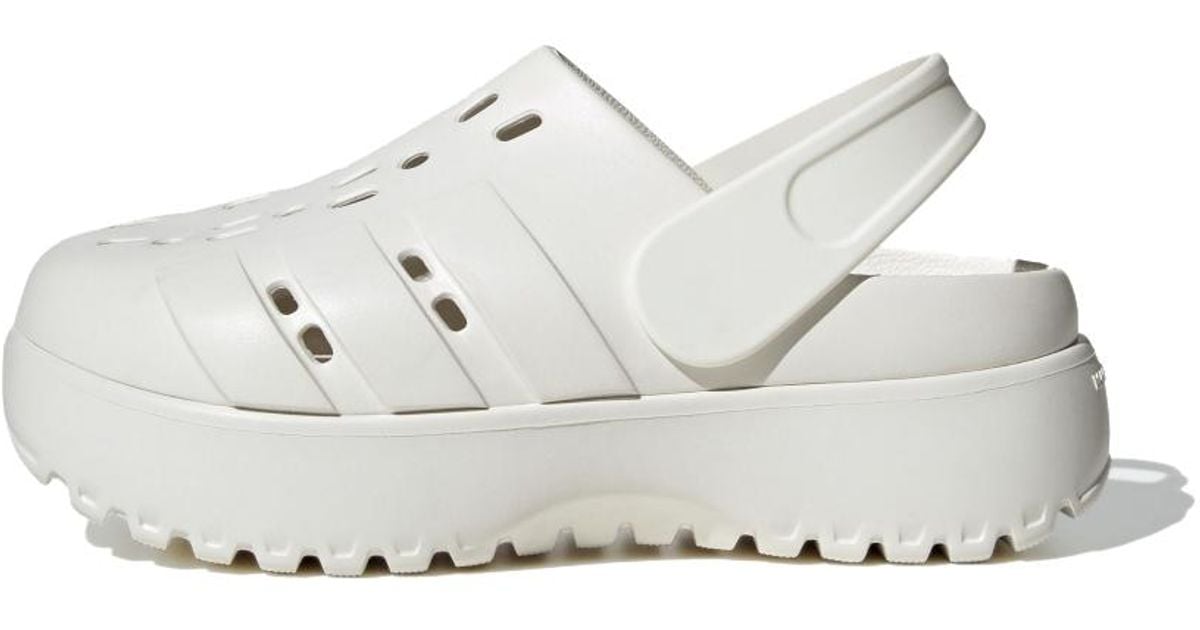 adidas (Wmns) Adilette Clog Platform in White | Lyst
