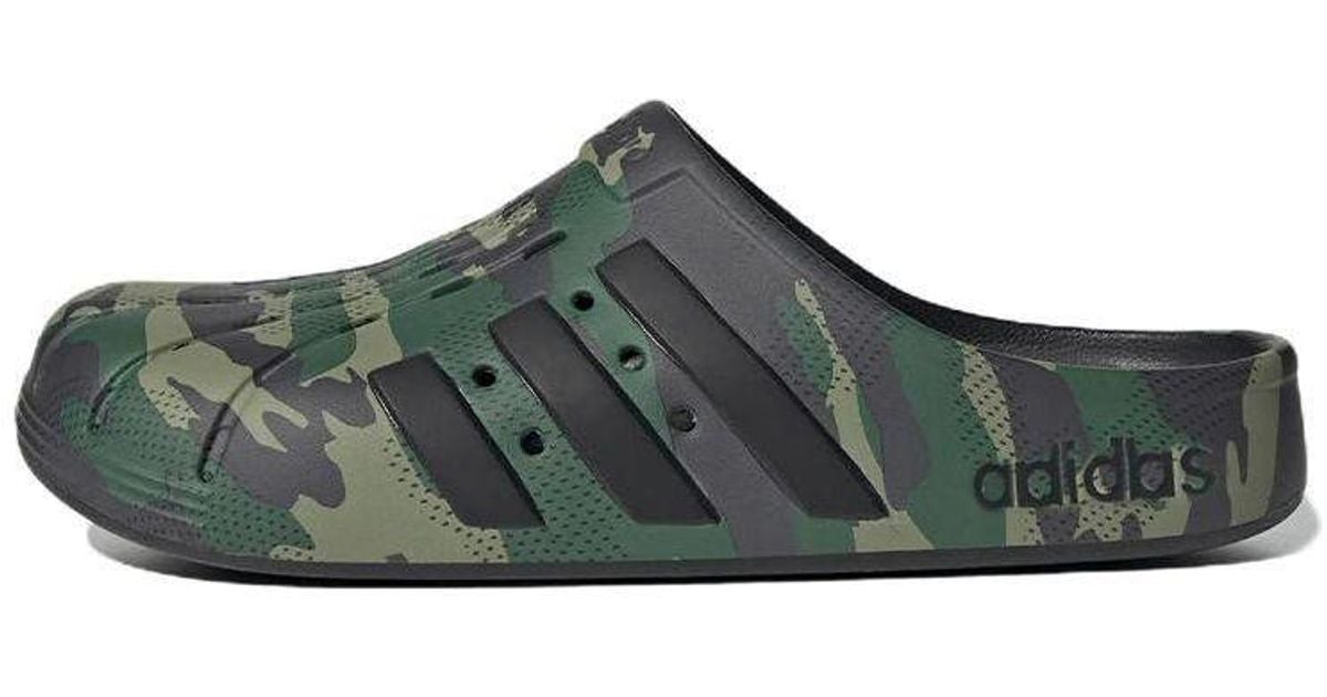 adidas Adilette Clog 'Camo' in Green for Men | Lyst