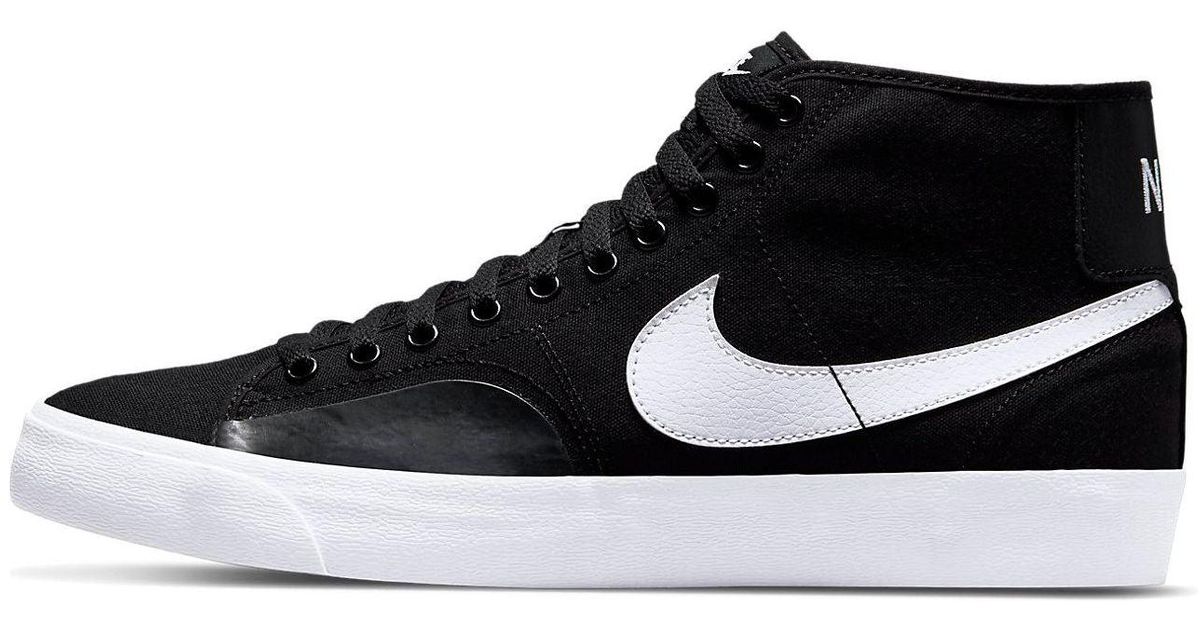 Nike Blazer Court Mid Sb in Black for Men | Lyst