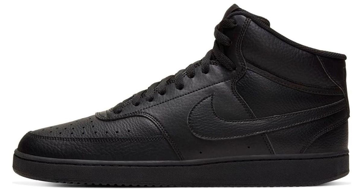 Nike Court Vision Mid 'Triple' in Black for Men | Lyst