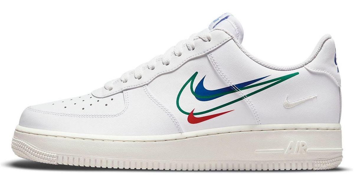 Nike Air Force 1 Low 'Multi-Swoosh' in White for Men | Lyst UK