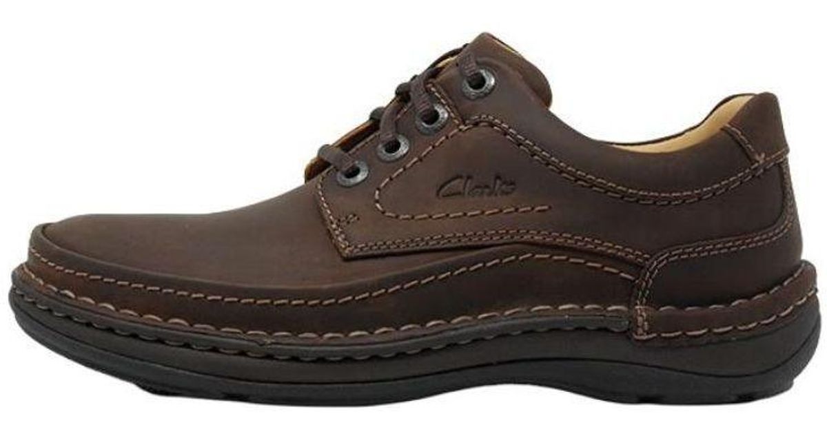 Clarks Nature Three Derby Sneakers 'Ebony Oily' in Brown for Men | Lyst