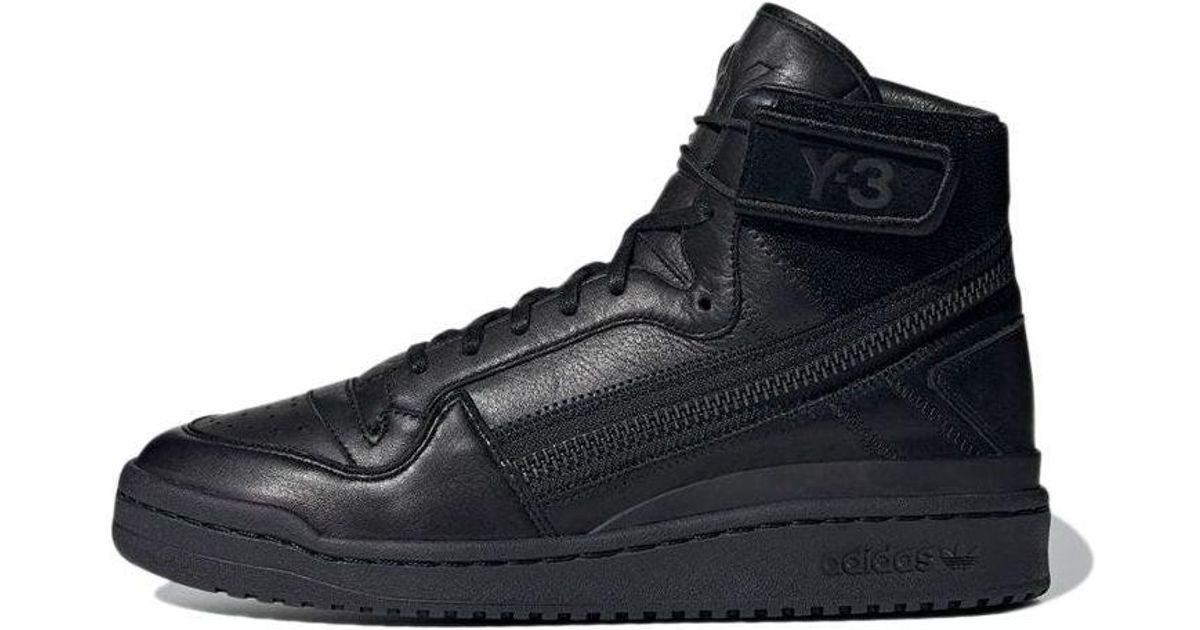 adidas Y-3 Forum Hi Og 'Triple' in Black for Men | Lyst