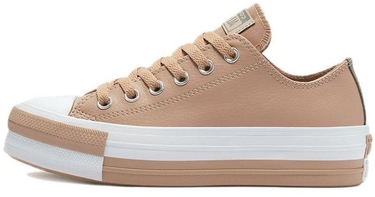 Converse Ctas Double Stack Lift Ox Salt Pink in White | Lyst