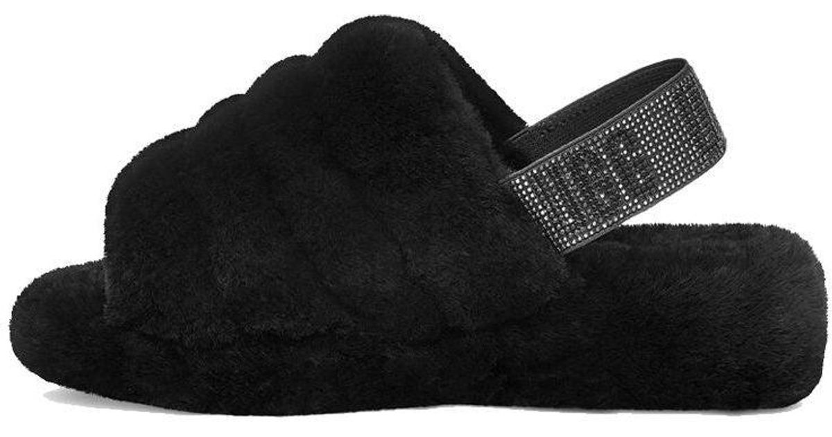 UGG (Wmns) Fluff Yeah Bling Slipper in Black | Lyst