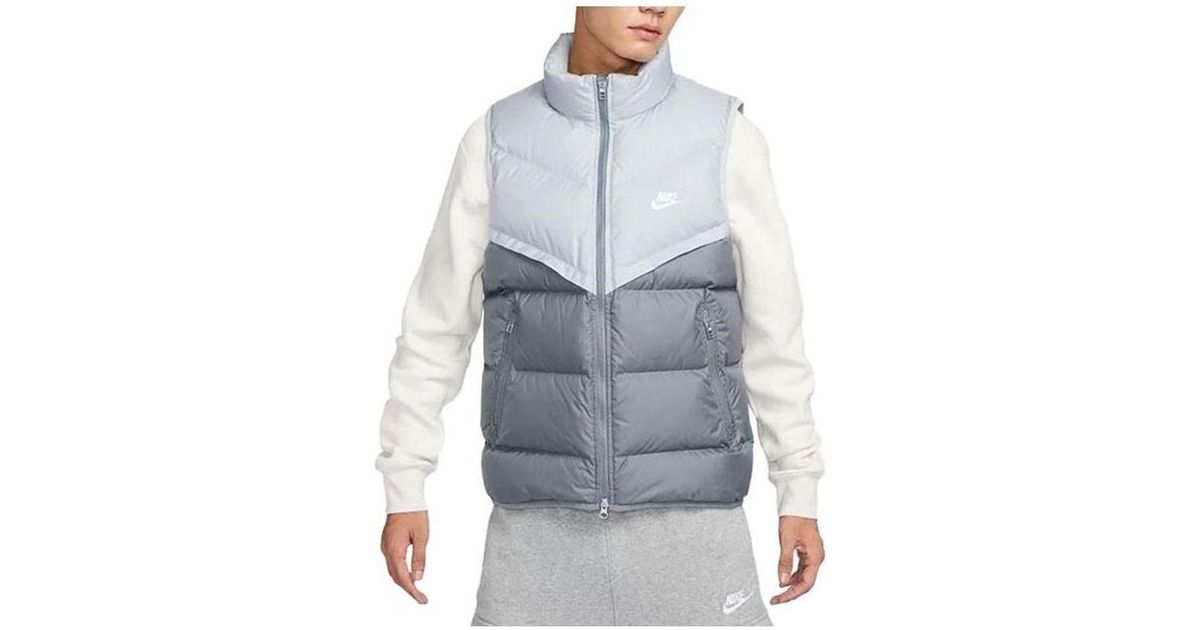 Nike Windrunner Stormfit Down Vest in Grey for Men | Lyst UK