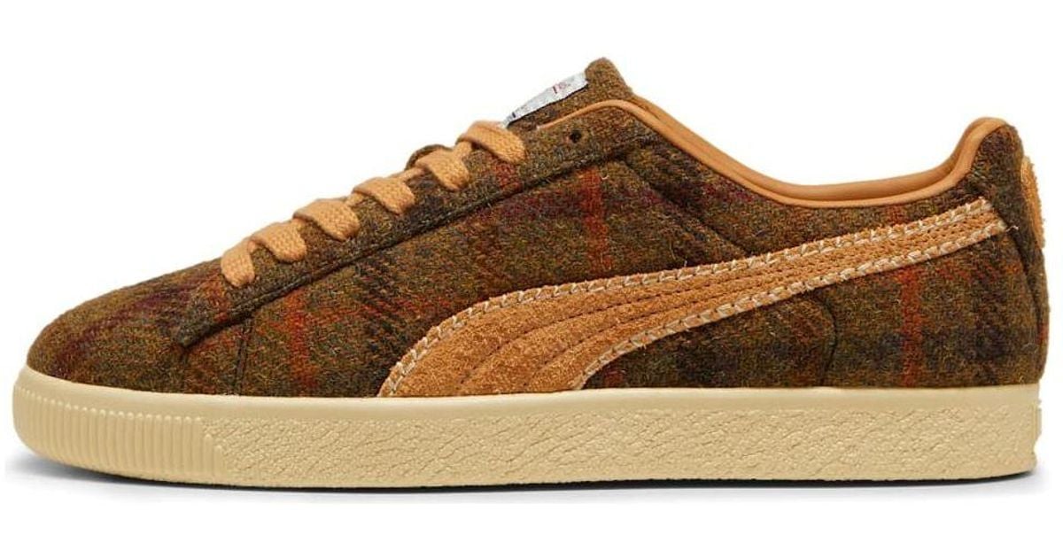 PUMA Clyde 'Harris Tweed Chamomile Caramel Latte' in Brown for Men | Lyst