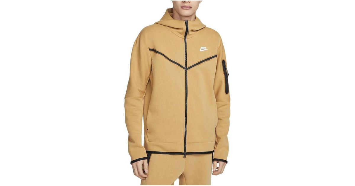 Nike Sportswear Tech Fleece Full-Zip Hoodie Elemental Sail' in Natural ...