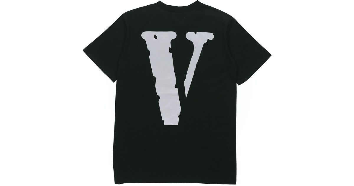 Vlone(GOAT) 3M Reflective Large Logo Short Sleeve Couple Style in Black ...