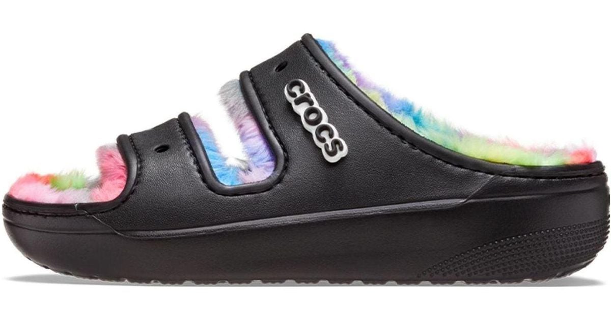 Crocs™ Classic Cozzzy Spray Dye Sandals Multi' in Blue | Lyst