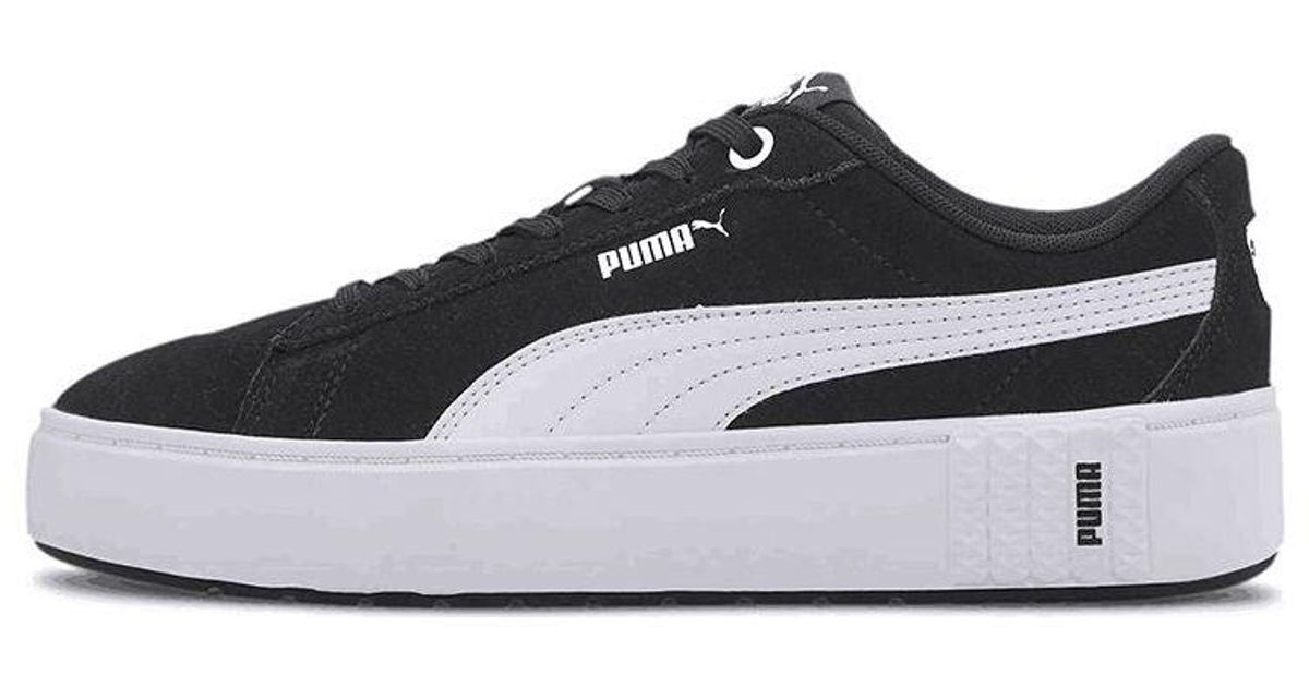 PUMA (Wmns) Smash Platform V2 Suede in Black | Lyst