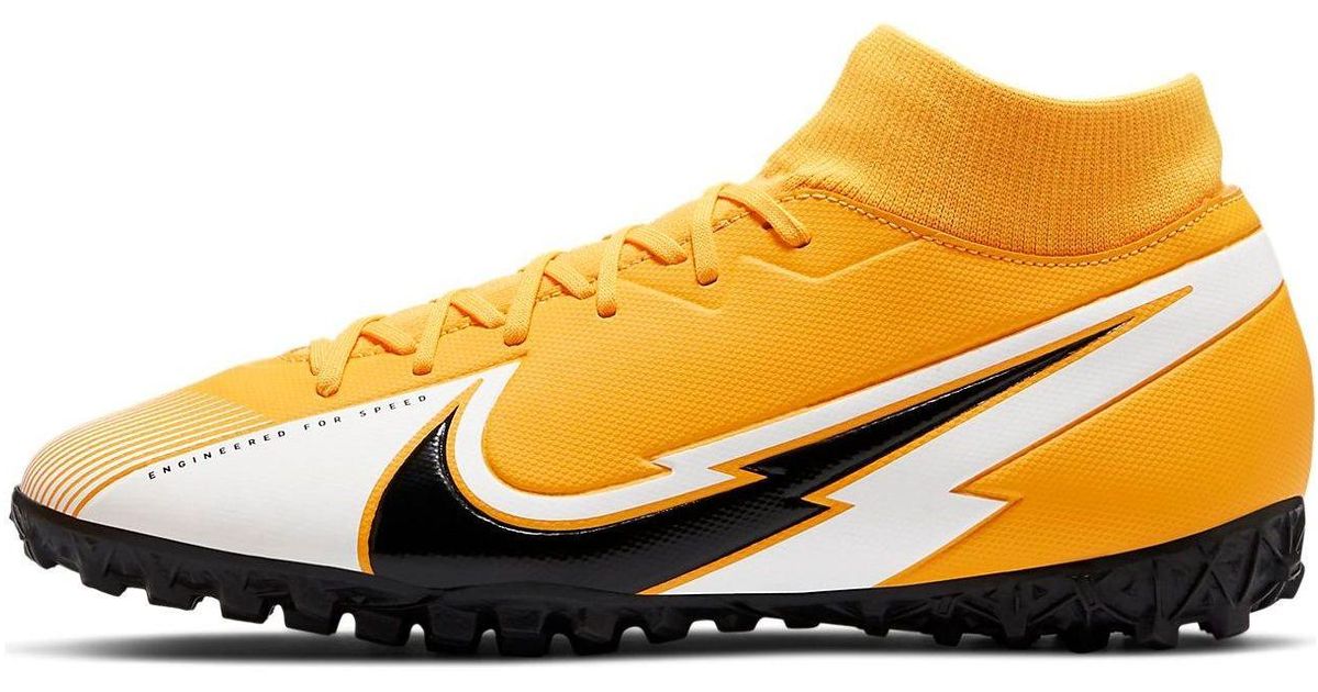 Nike Mercurial Superfly 7 Academy Tf Turf in Yellow for Men | Lyst