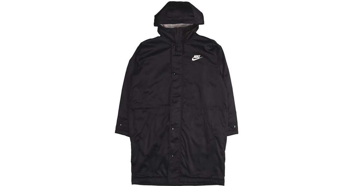 Nike Alphabet Logo Hooded Padded Jacket in Black for Men | Lyst UK