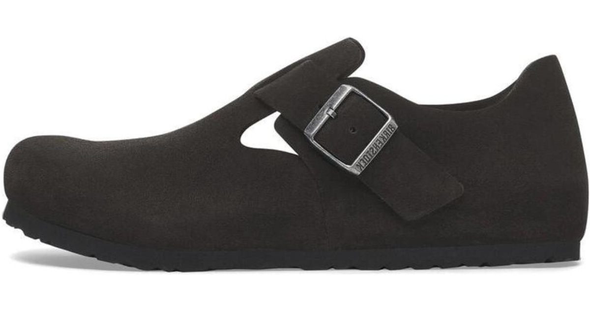 Birkenstock London Suede in Black for Men | Lyst