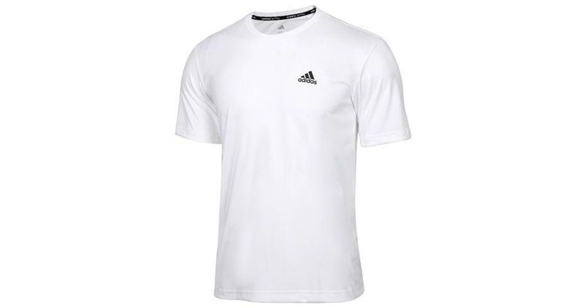 adidas Tennis Sports Round Neck Short Sleeve in White for Men | Lyst UK