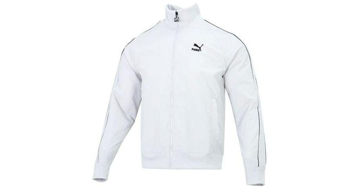 PUMA T7 Crinkled Track Jacket in Blue for Men | Lyst