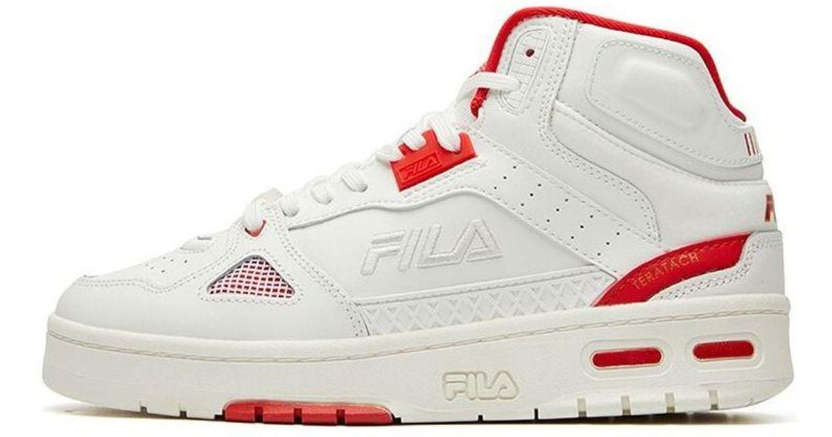 Fila Teratach High Top White/red | Lyst