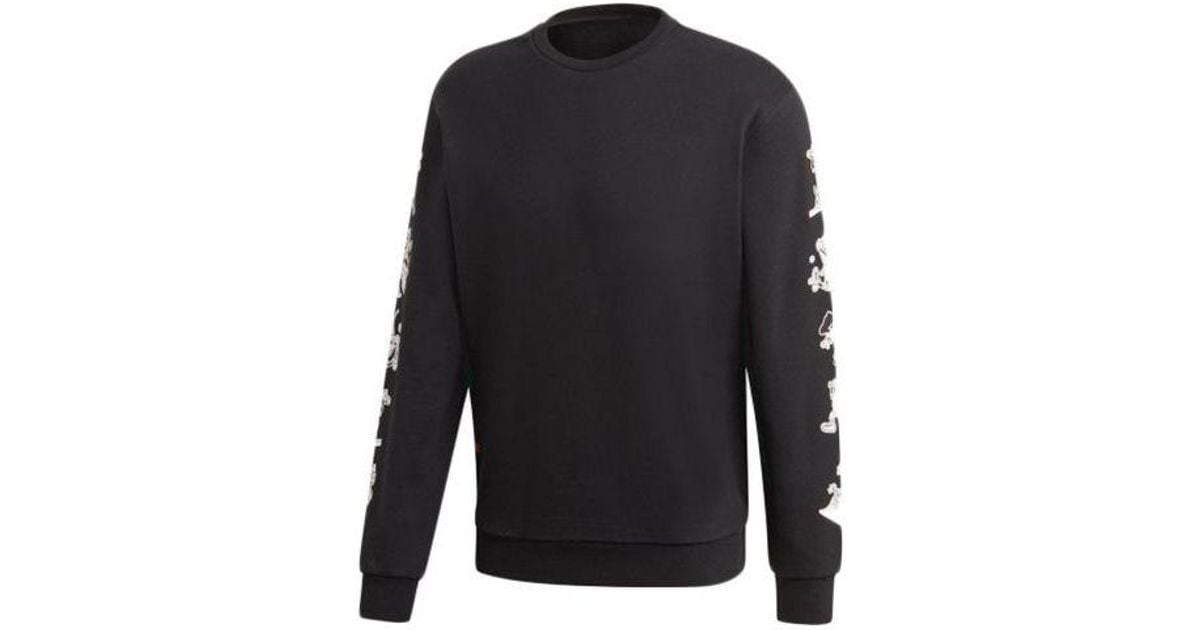adidas X Disney Goofy Crew Crossover Pullover in Black for Men | Lyst