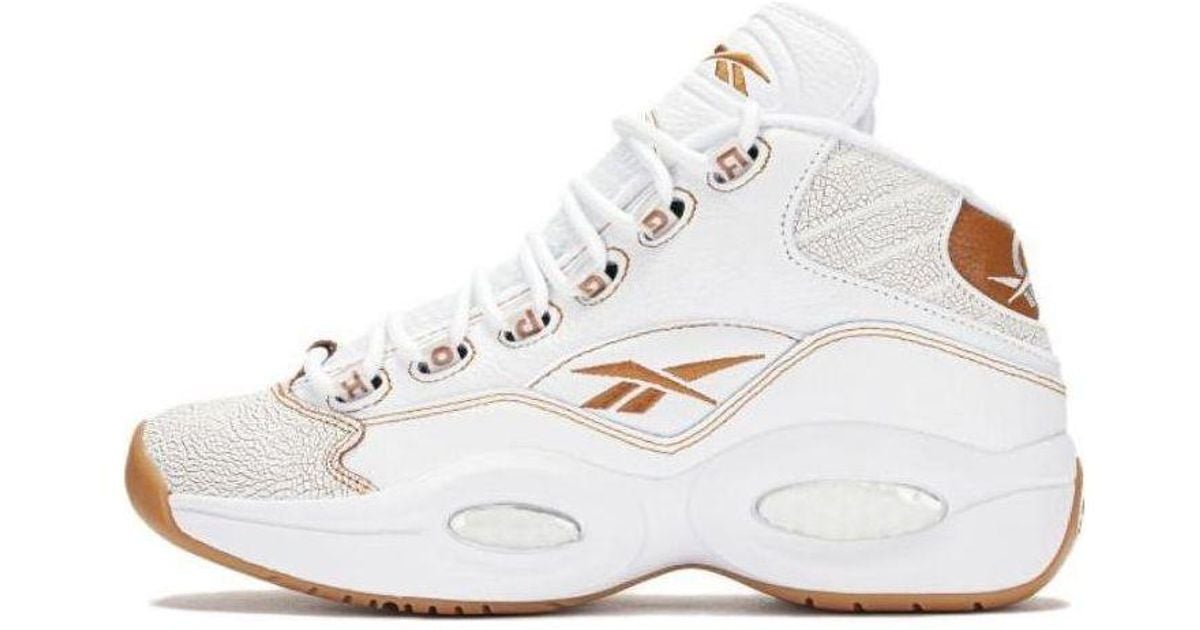 Reebok Question Midv in White for Men | Lyst