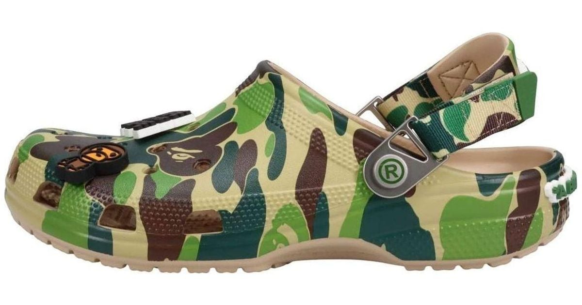 Crocs™ X A Bathing Ape Clog 'Chai' in Green for Men | Lyst
