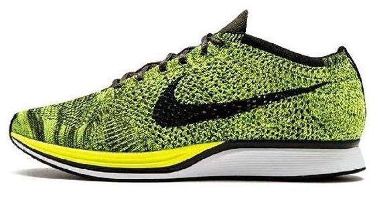 Nike Flyknit Racer 'Volt' in Green for Men | Lyst