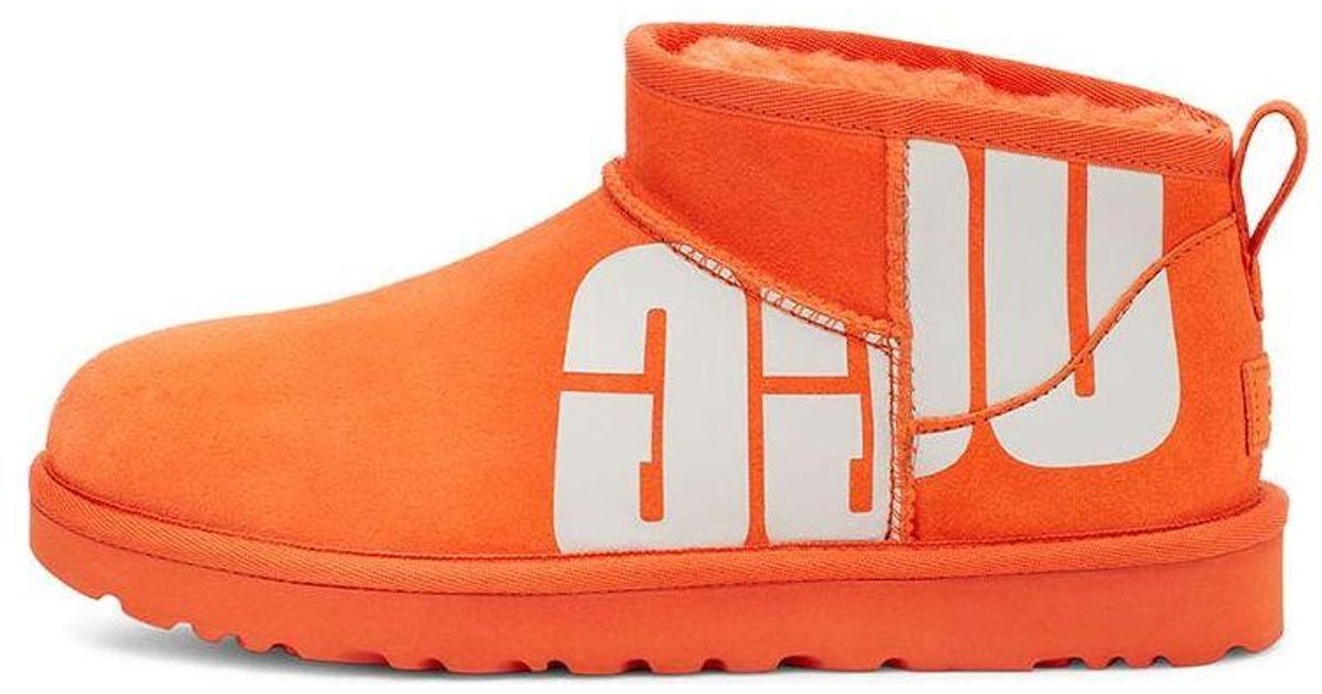 UGG Classic Ultra Mini Chopd in Orange | Lyst