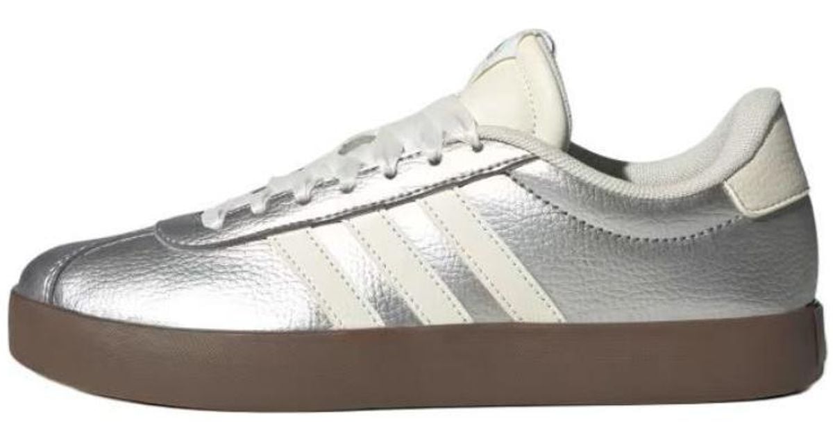 adidas Vl Court 3.0 Metallic Off Gum' in White for Men | Lyst UK