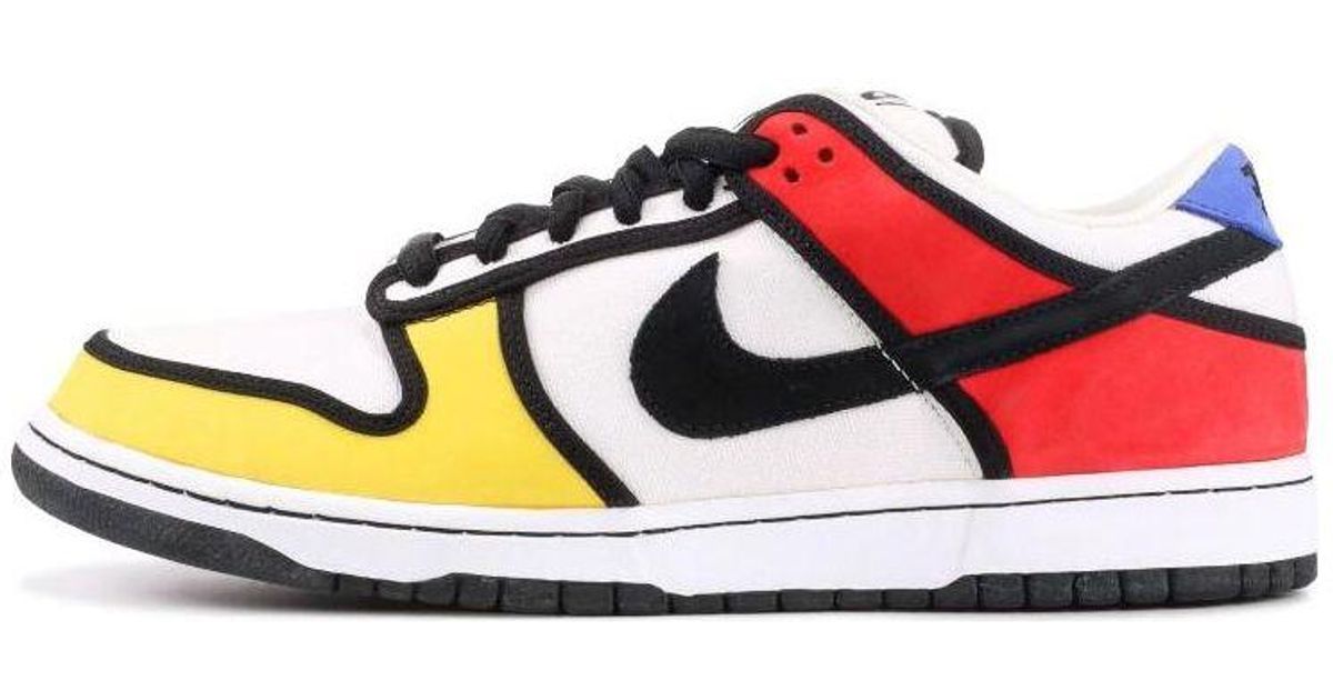 Nike Sb Dunk Low Pro 'Piet Mondrian' in Red for Men | Lyst