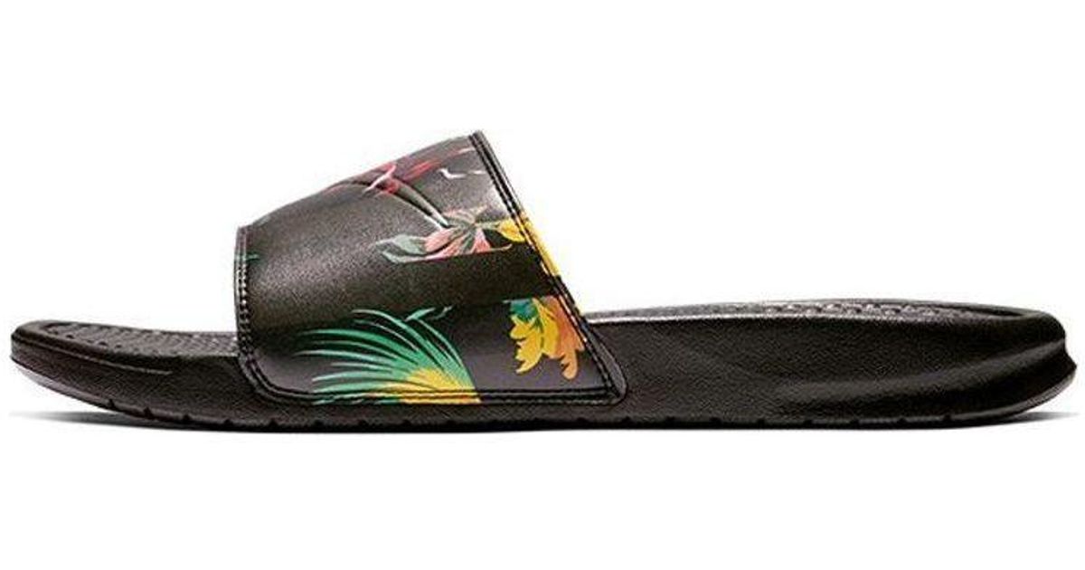 Nike Benassi Jdi Print Slide Tropical' in Green for Men | Lyst