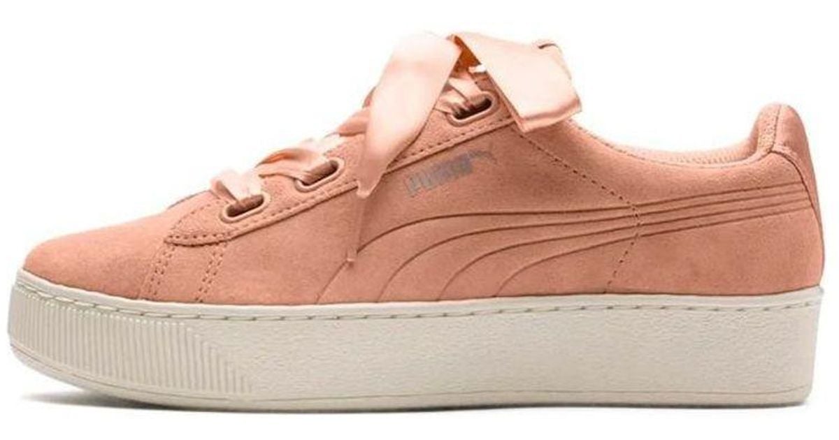 PUMA (Wmns) Vikky Platform Ribbon Coral in Pink | Lyst