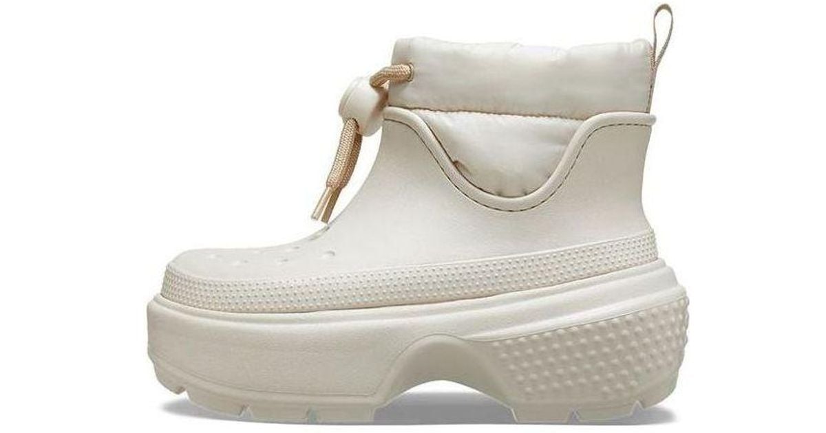 Crocs™ Stomp Puff Boots 'Stucco' in White for Men | Lyst